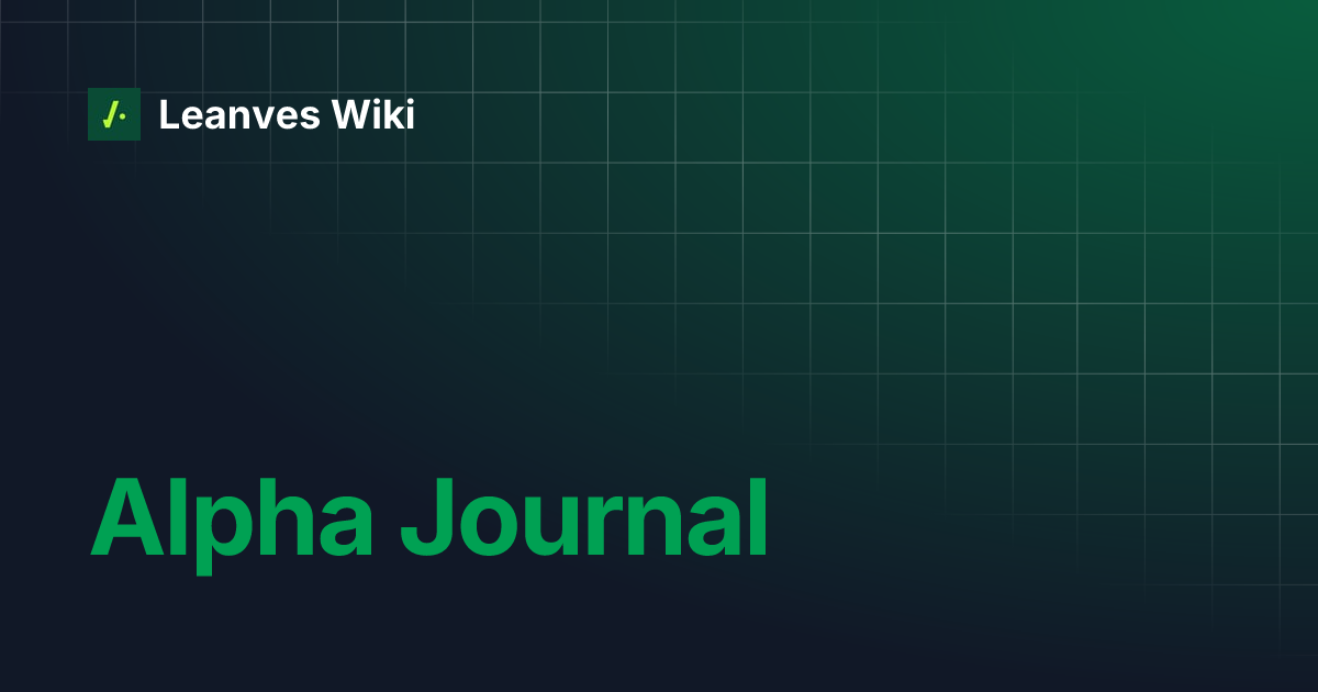 Alpha Journal | Leanves Wiki